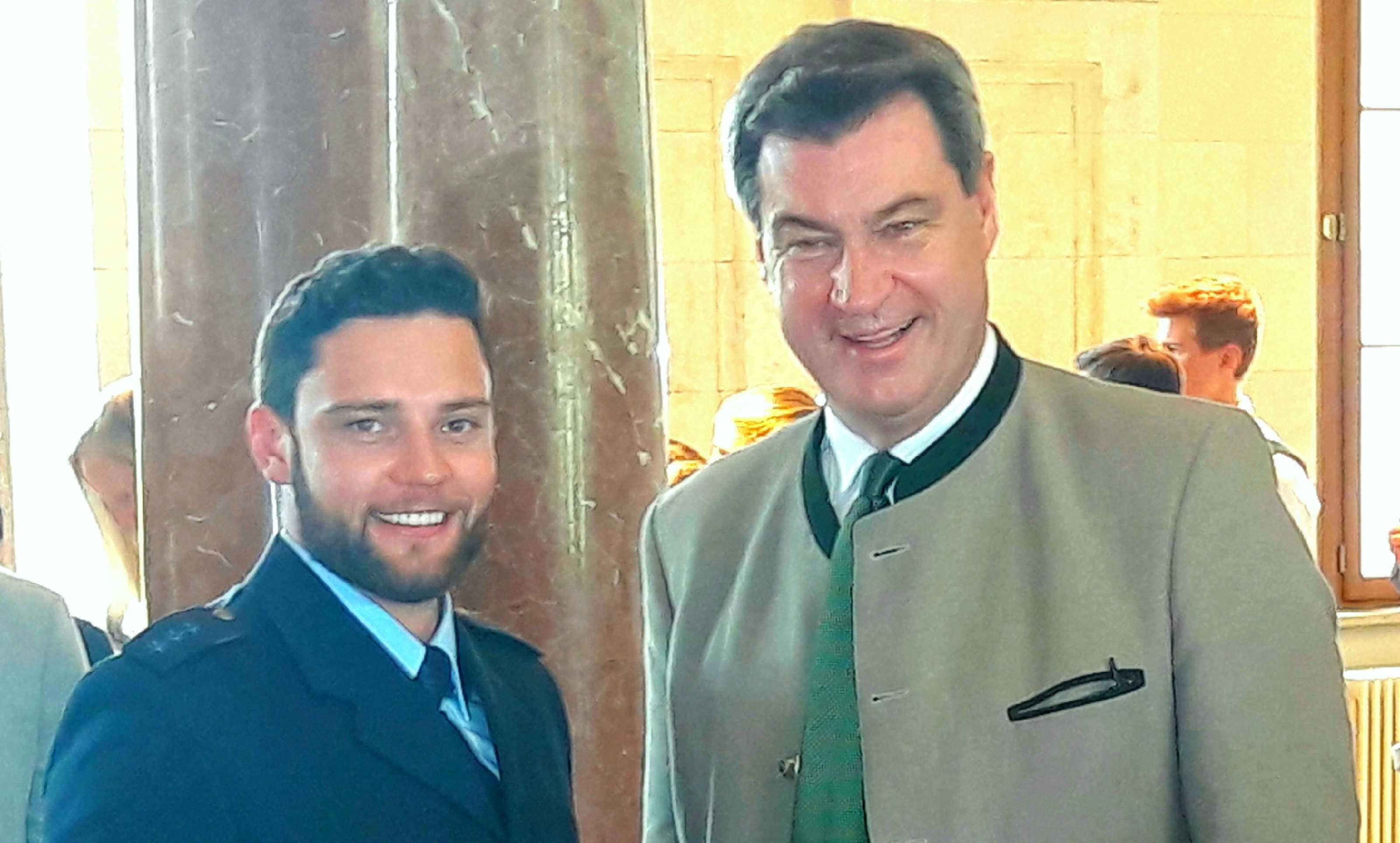 Paul Eckert bei Ministerpräsident Söder – Samerberger Nachrichten