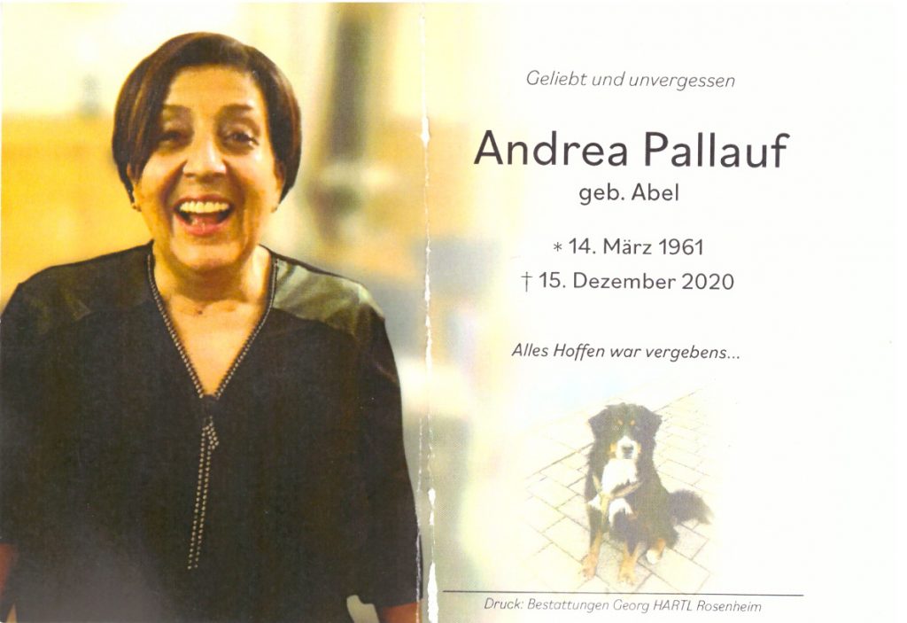 Am Grab der Friseuermeisterin Andrea Pallauf vom Samerberg ...