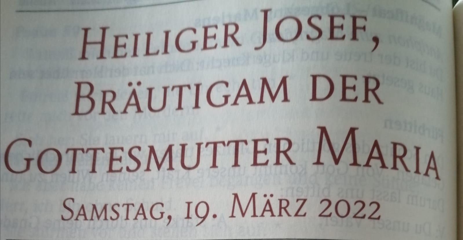Zum Namenstag des Heiligen Josef – Samerberger Nachrichten
