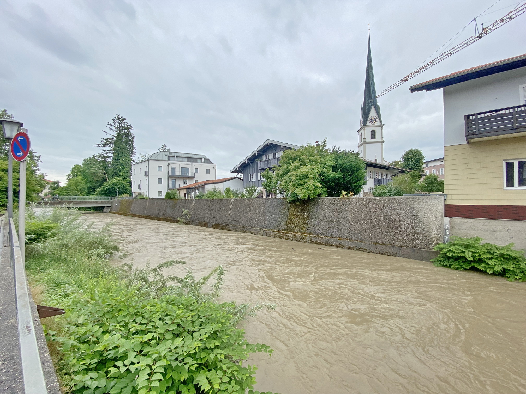 Hoher Wasserstand der Prien in Prien – Samerberger Nachrichten