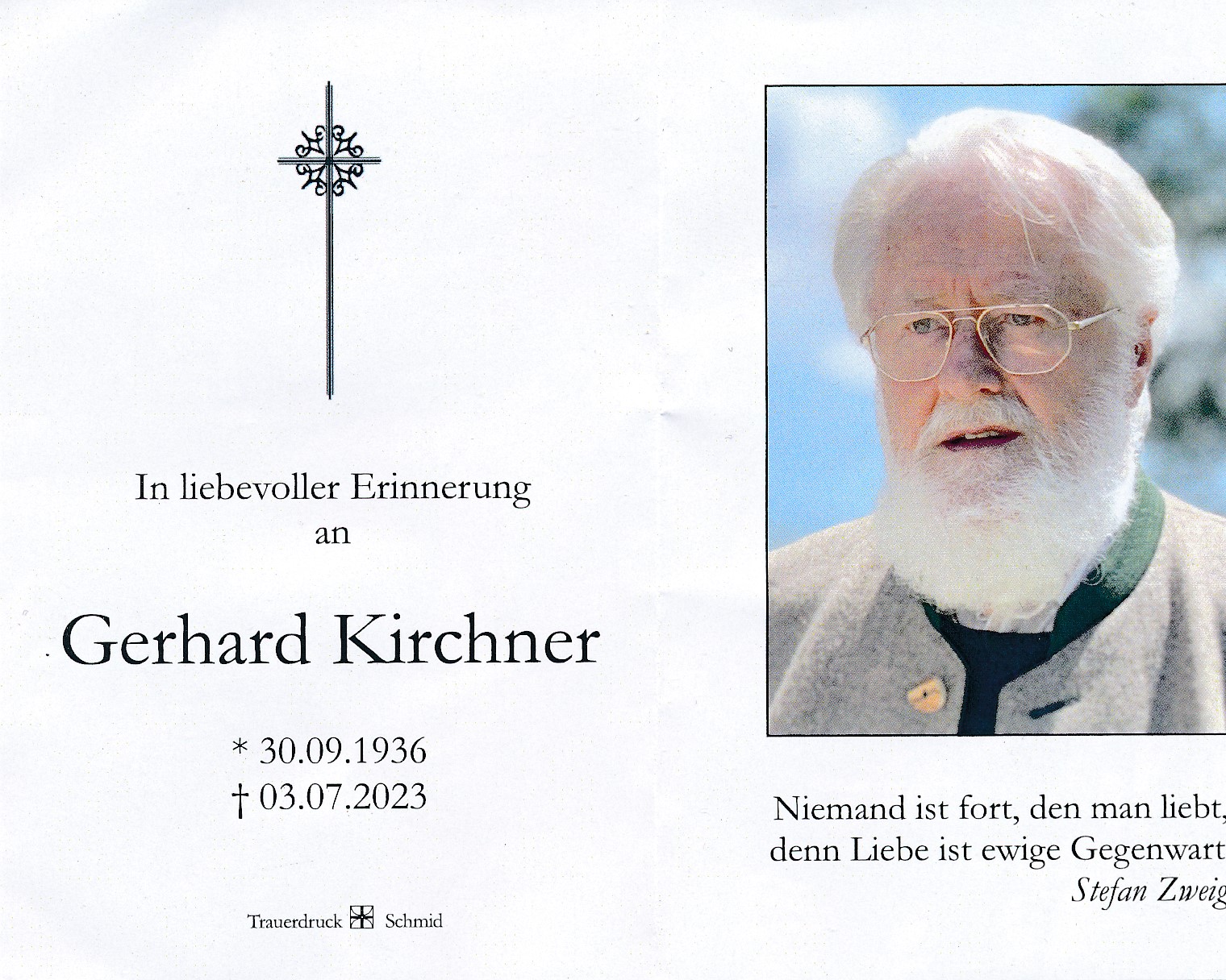 Nachruf für Georg Kirchner aus Neubeuern – Samerberger Nachrichten