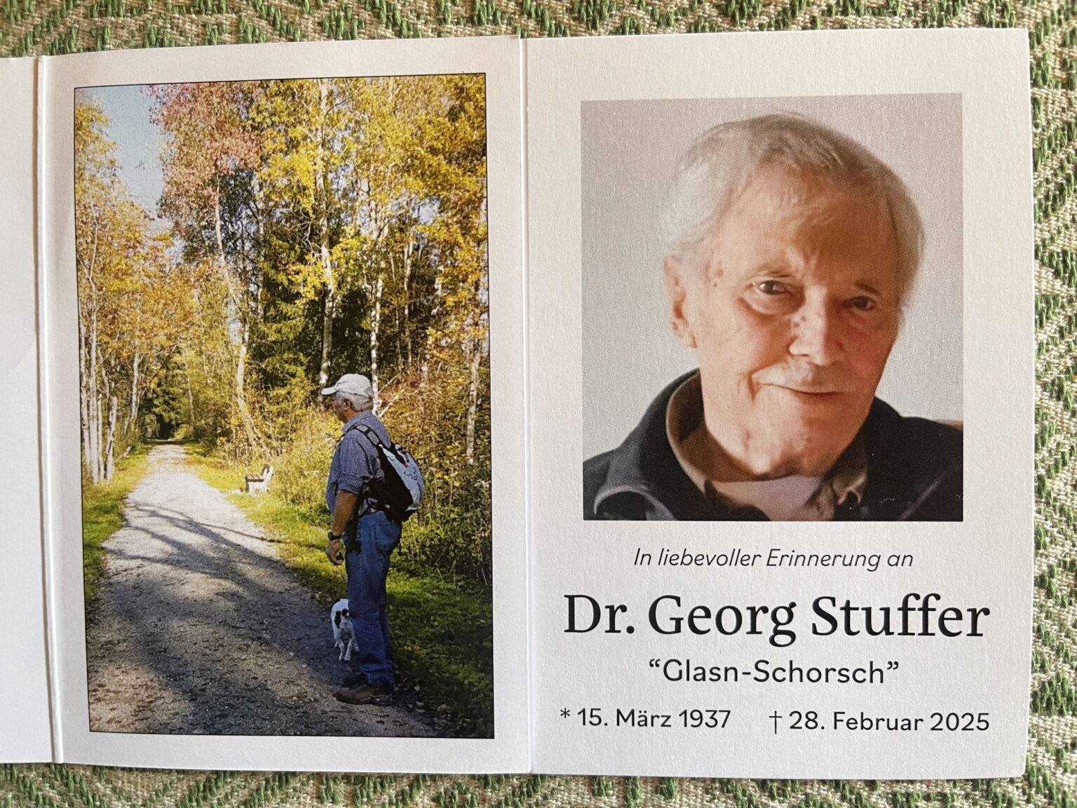 Samerberg: Trauer um Dr. Georg Stuffer – Samerberger Nachrichten