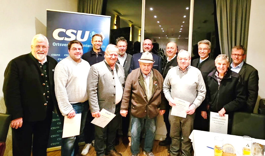 Ehrungen bei CSU in Tuntenhausen – Samerberger Nachrichten